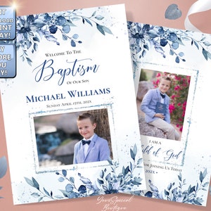 Baptism Program LDS Boy, LDS Baptism Program, Baptism Program Template, LDS Baptism, Boy Baptism ...