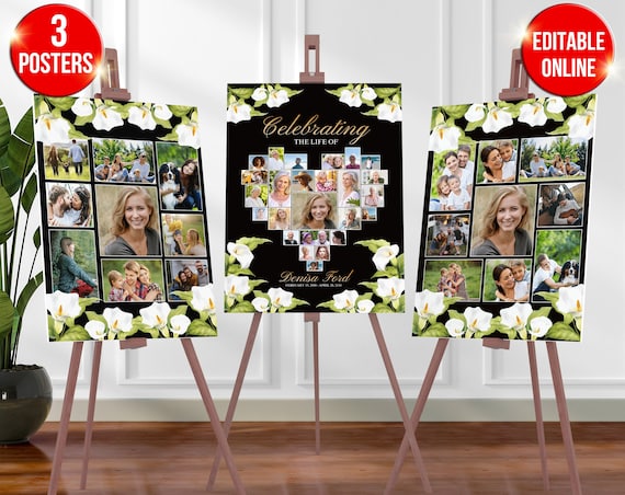 Funeral Picture Display Ideas Funeral Memorial Photo Collage 105