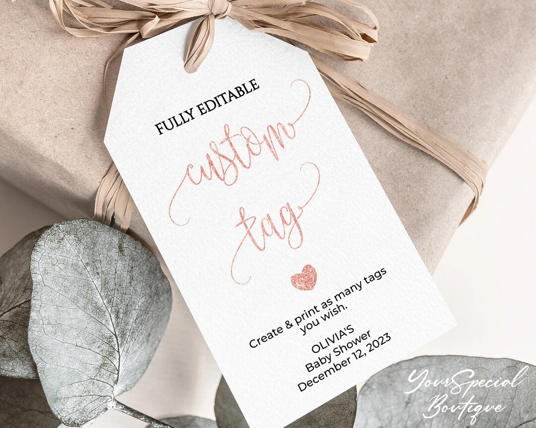 Editable Tags Calligraphy Favor Tag Template ,custom Tag Editable Favor ...