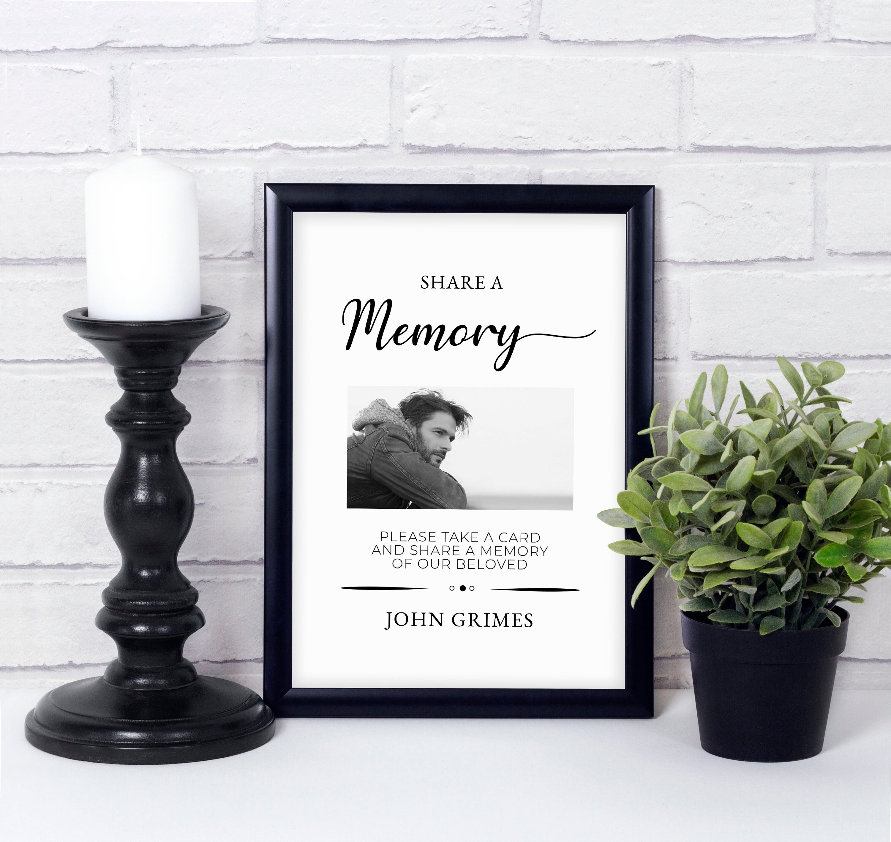 Share A Memory Sign, Share A Memory Card, Funeral Thank You Notes ...