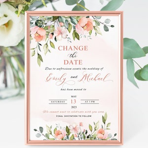 Change the Date Wedding Invitation, Change the Date Cards, Change the ...