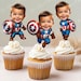 Inspired Captain America Cake Topper Personalized, Captain America ...