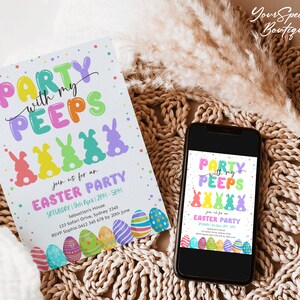 Editable Easter Party Invitation INSTANT DOWNLOAD DIY Easter Invite ...