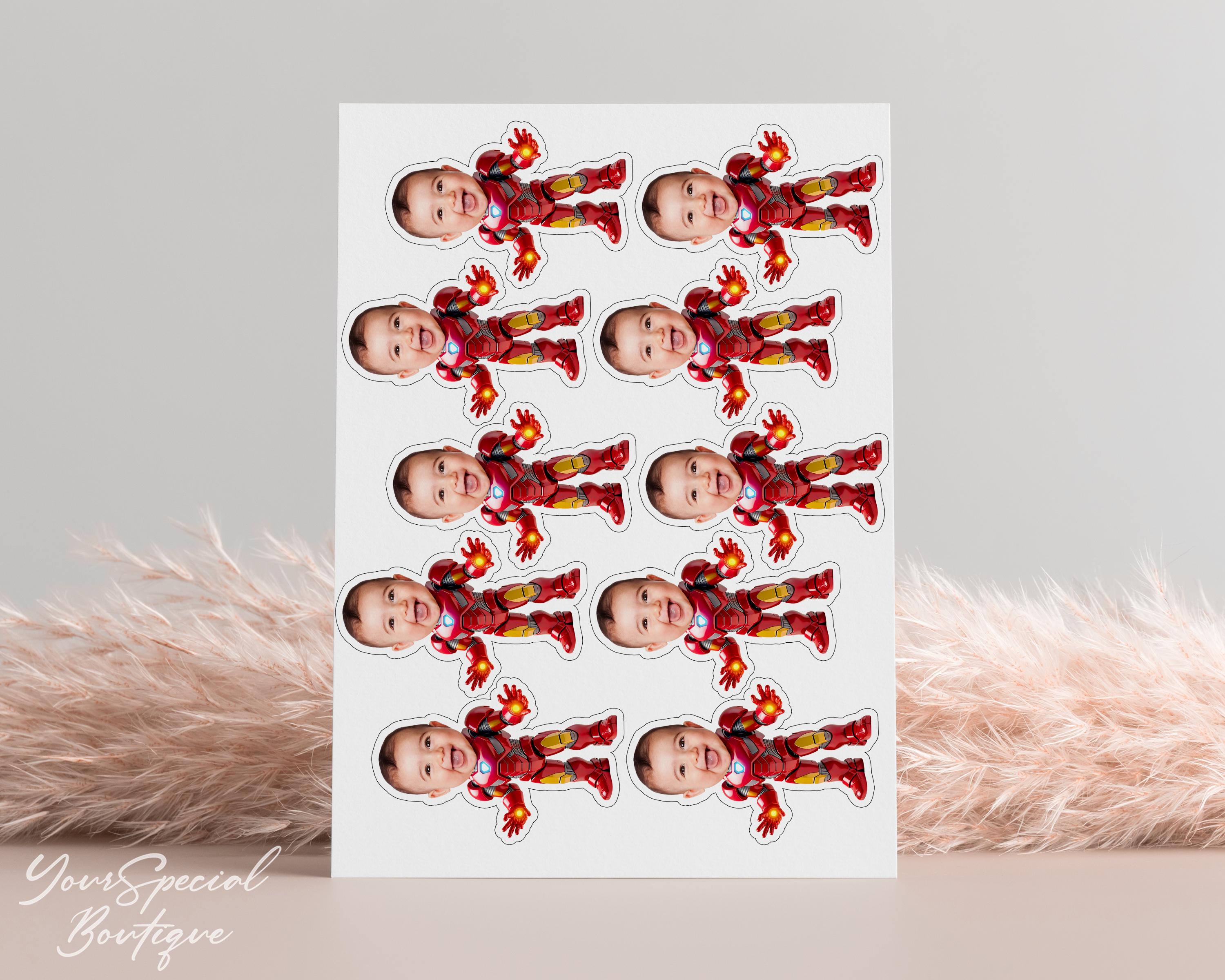 Iron Man Cupcake Toppers Inspired, Iron Man Printable Cupcake Toppers ...