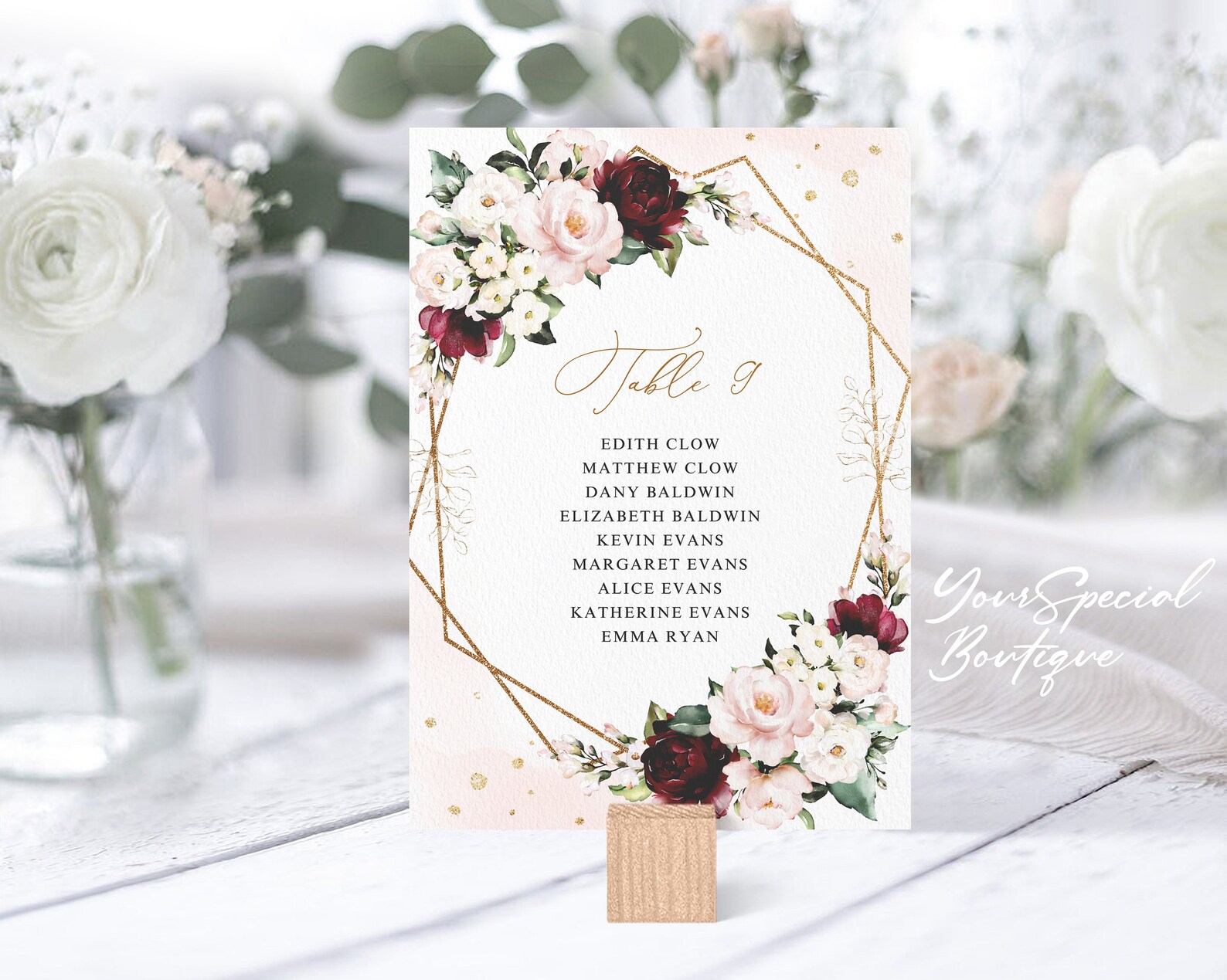 Burgundy Wedding Seating Table Cards Marsala Find Your Table - Etsy