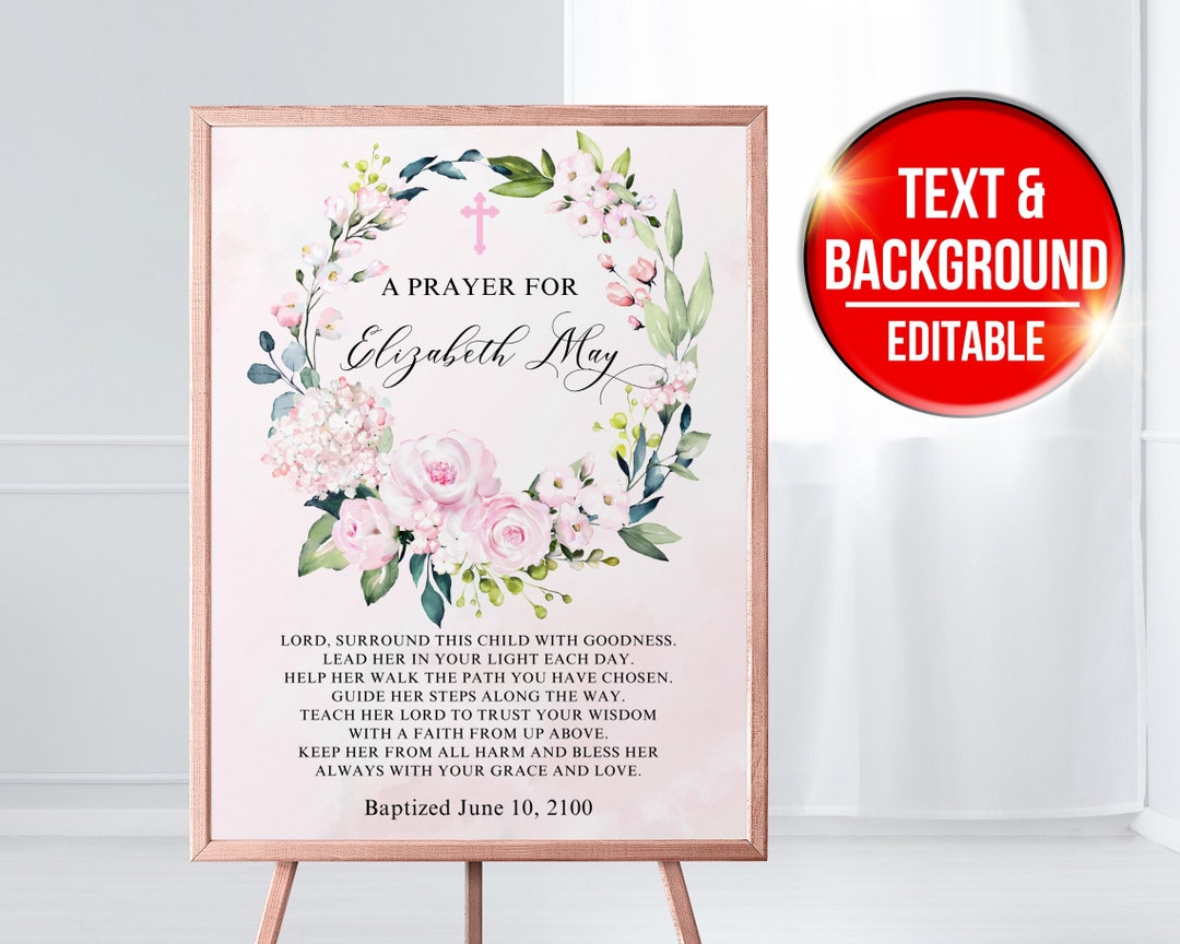 Baptism Welcome Sign, Personalized Baptism Print,custom Baptism Sign ...