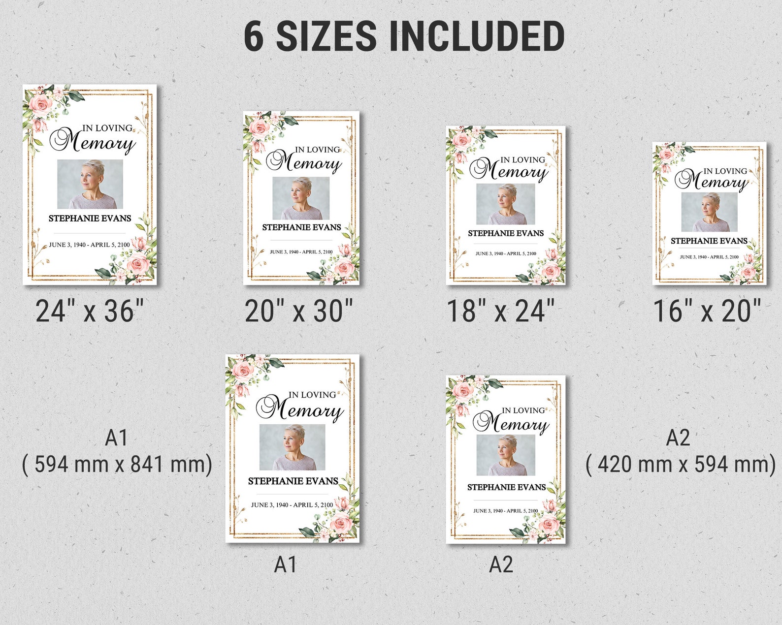 Memorial Sign Funeral Sign Template Funeral Sign Bundle - Etsy