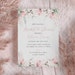 Bush Bridal Shower Invitation, Modern Bridal Shower Invite, Pink Floral ...