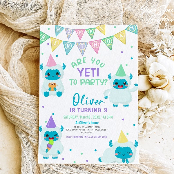 Yeti Birthday Party - Etsy