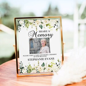 Share A Memory Sign, Share A Memory Card, Funeral Thank You Notes ...
