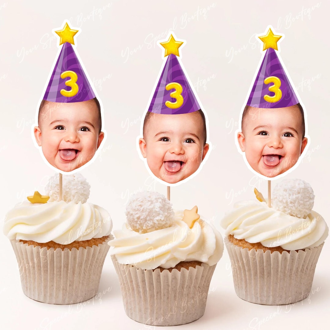Custom Cupcake Toppers, Personalized Face Topper Picks, Cupcake ...