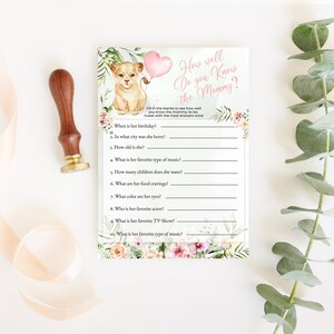 Baby Shower Game Do You Know Mommy, Baby Shower Games Printable, Baby ...