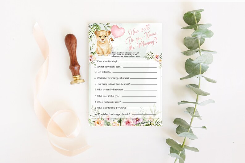 Baby Shower Game Do You Know Mommy, Baby Shower Games Printable, Baby ...
