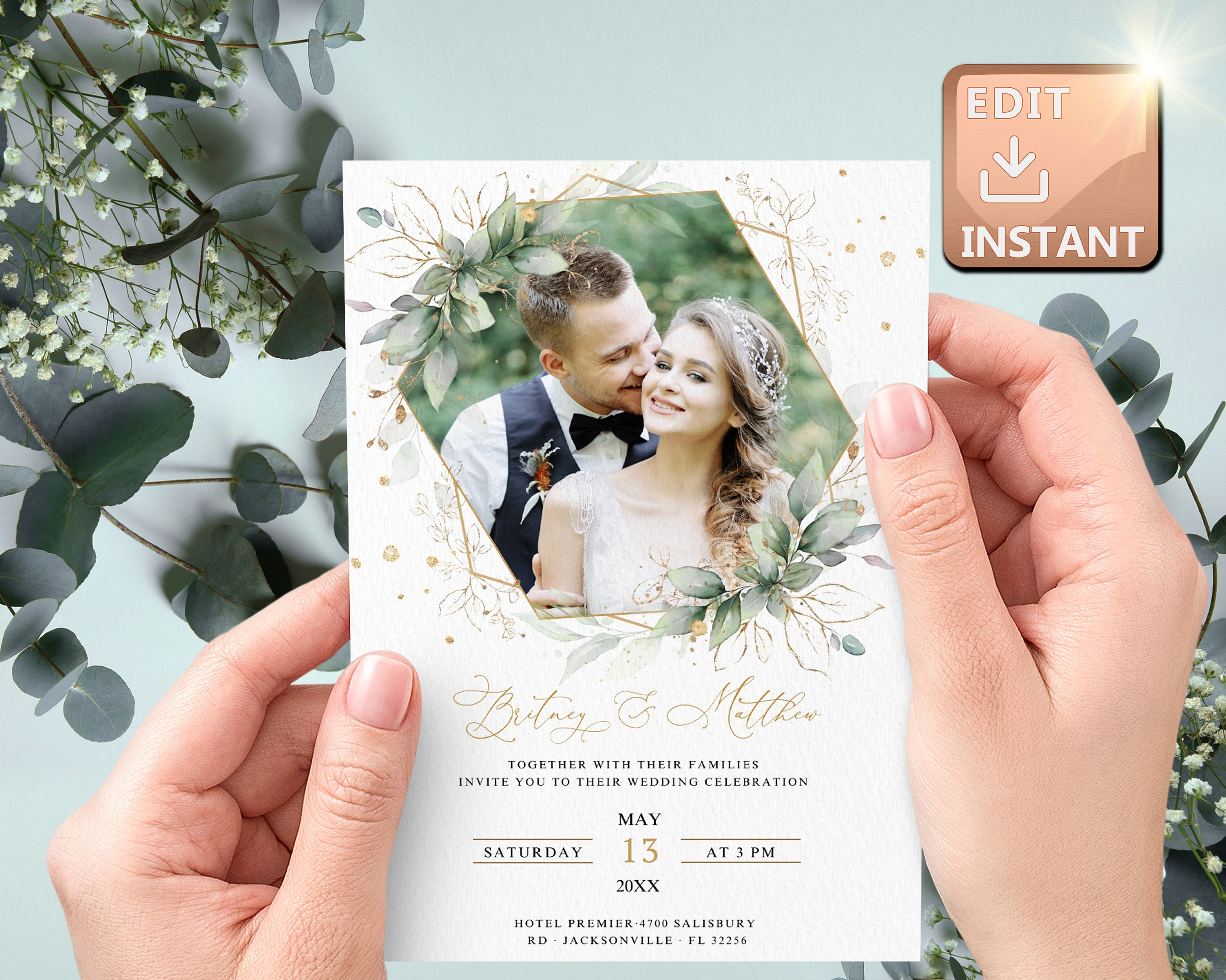 Wedding Invitation With Photo Photo Wedding Invitation - Etsy