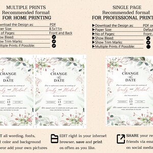 Change the Date Wedding Invitation, Change the Date Template, Change ...