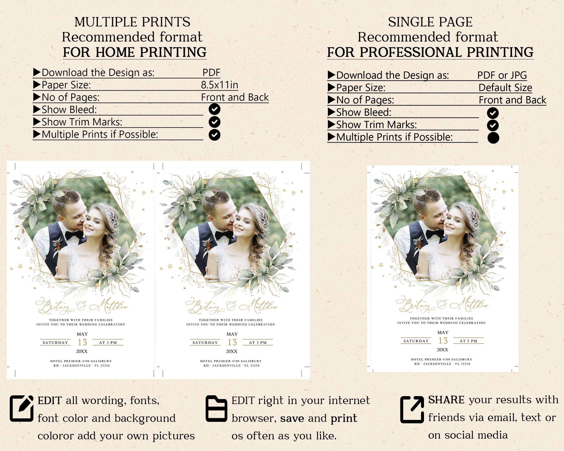 Wedding Invitation With Photo Photo Wedding Invitation - Etsy