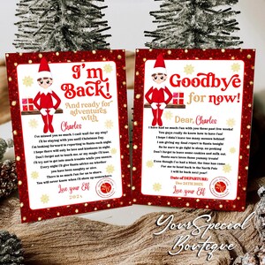 EDITABLE Elf Letter Bundle Elf Arrival Letter Goodbye Letter Package ...