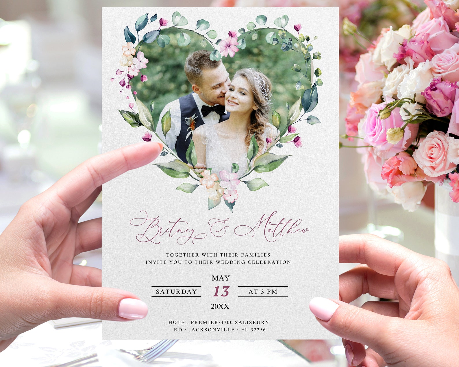 Picture Wedding Invitation Photo Wedding Invitation Template | Etsy