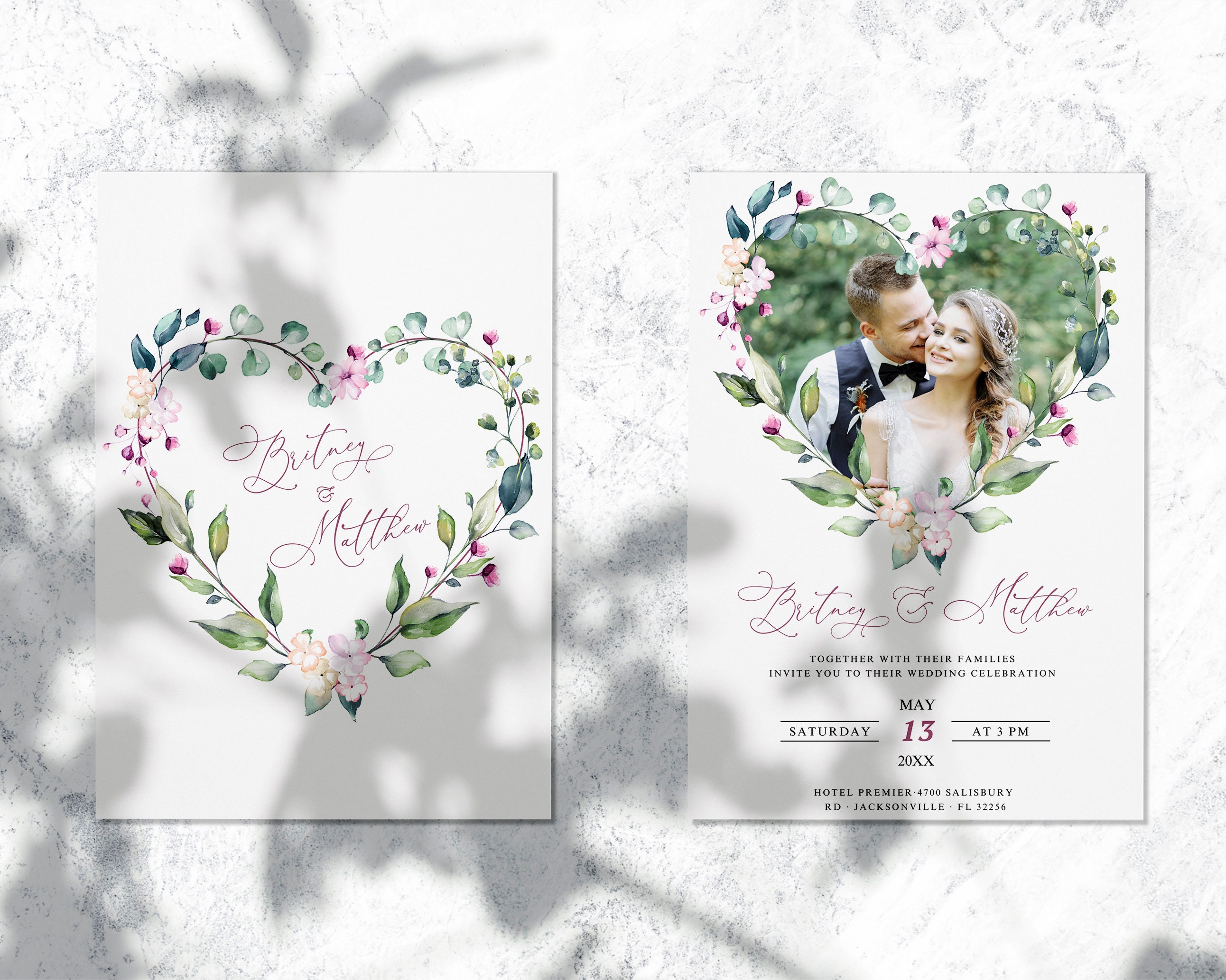 Picture Wedding Invitation Photo Wedding Invitation Template | Etsy