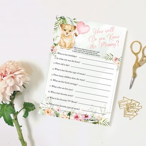 Baby Shower Game Do You Know Mommy, Baby Shower Games Printable, Baby ...