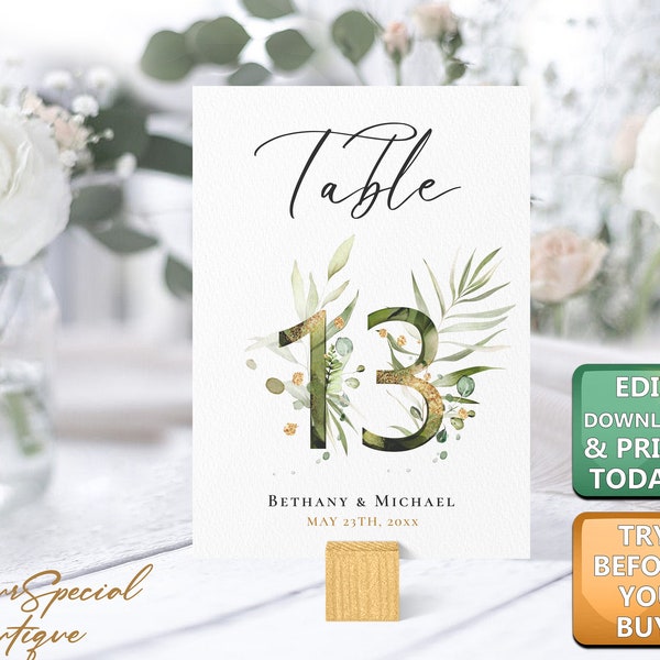 Palm Tree Table Number - Etsy