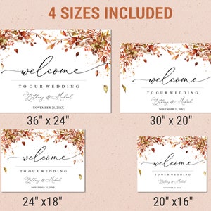 Fall Wedding Welcome Sign, Custom Fall Wedding Sign, Boho Fall Welcome ...