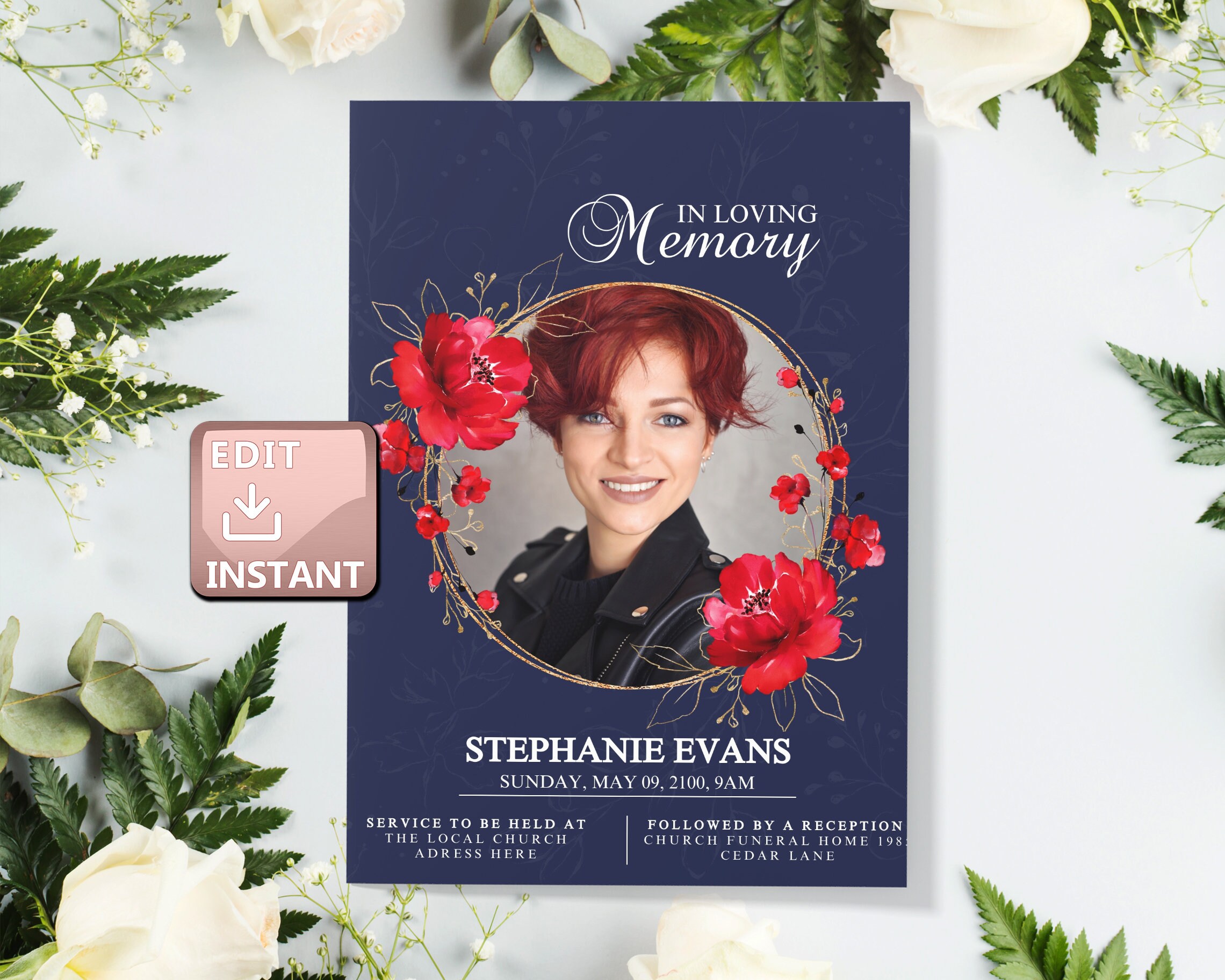 Funeral Announcement, Funeral Invitation, Funeral Announcement for A ...