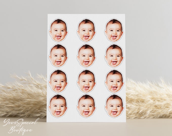 Adult Birthday Hat Personalized Face Stick, Head on a Stick Cupcake ...