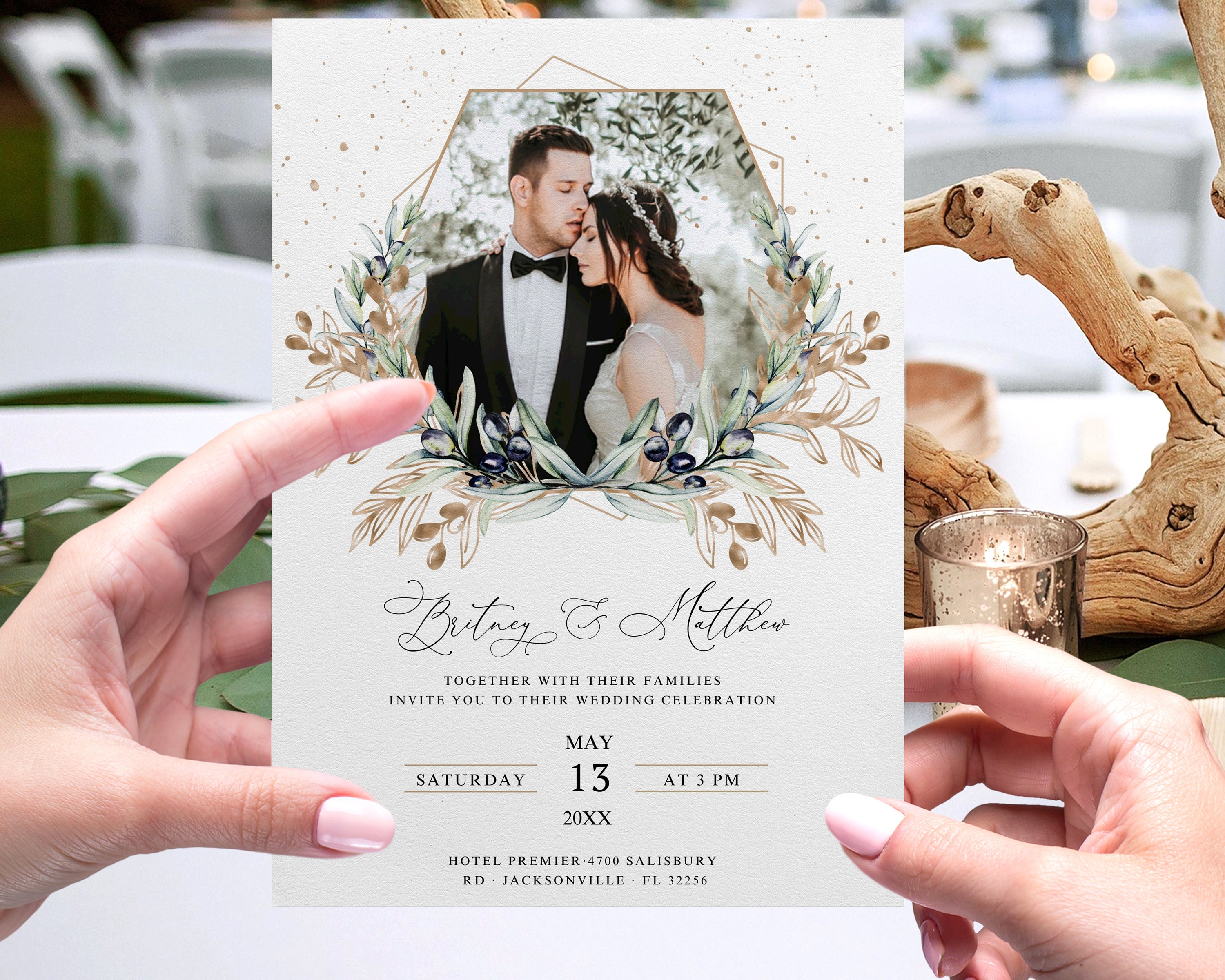 Wedding Invitation With Photo, Wedding Invite Template Download ...