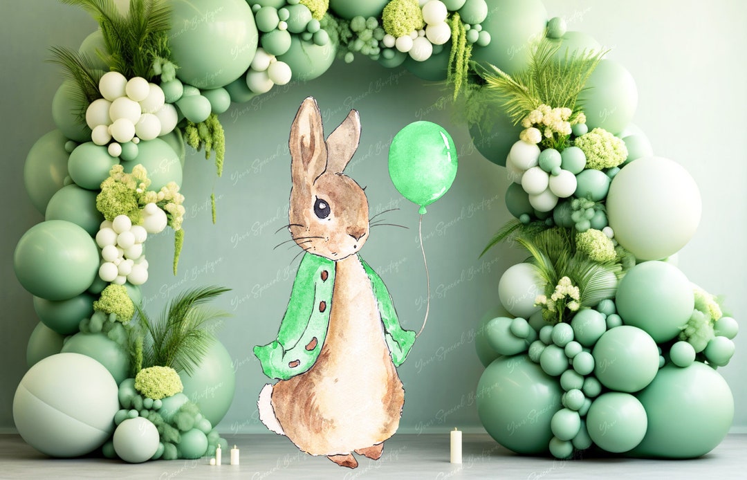 Peter Rabbit Big Decor Cutout, Green Bunny Birthday, Rustic Flopsy ...