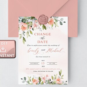 Change the Date Wedding Invitation, Change the Date Cards, Change the ...
