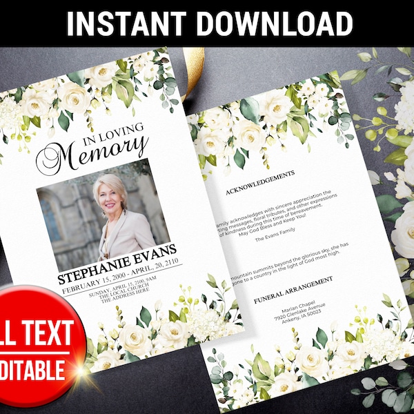 Mother Funeral Program - Etsy