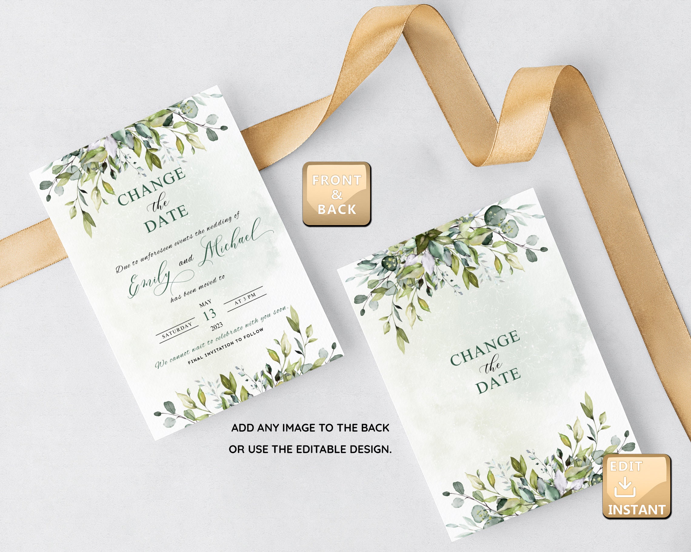Change the Date Template, Change the Date Wedding Invitation, Change ...