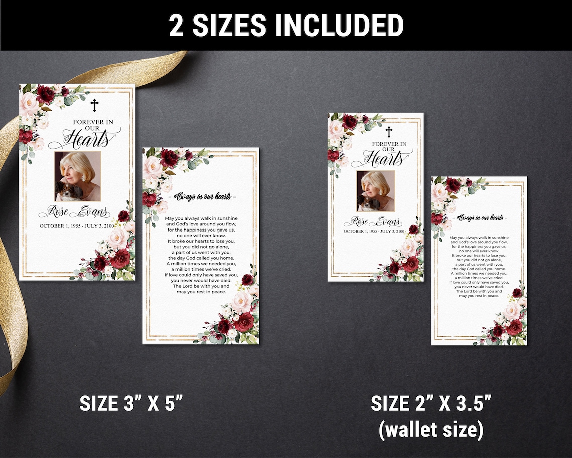 Memorial Prayer Cards Funeral Prayer Cards Catholic Funeral - Etsy