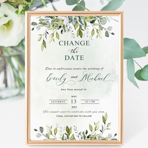 Change the Date Template, Change the Date Wedding Invitation, Change ...