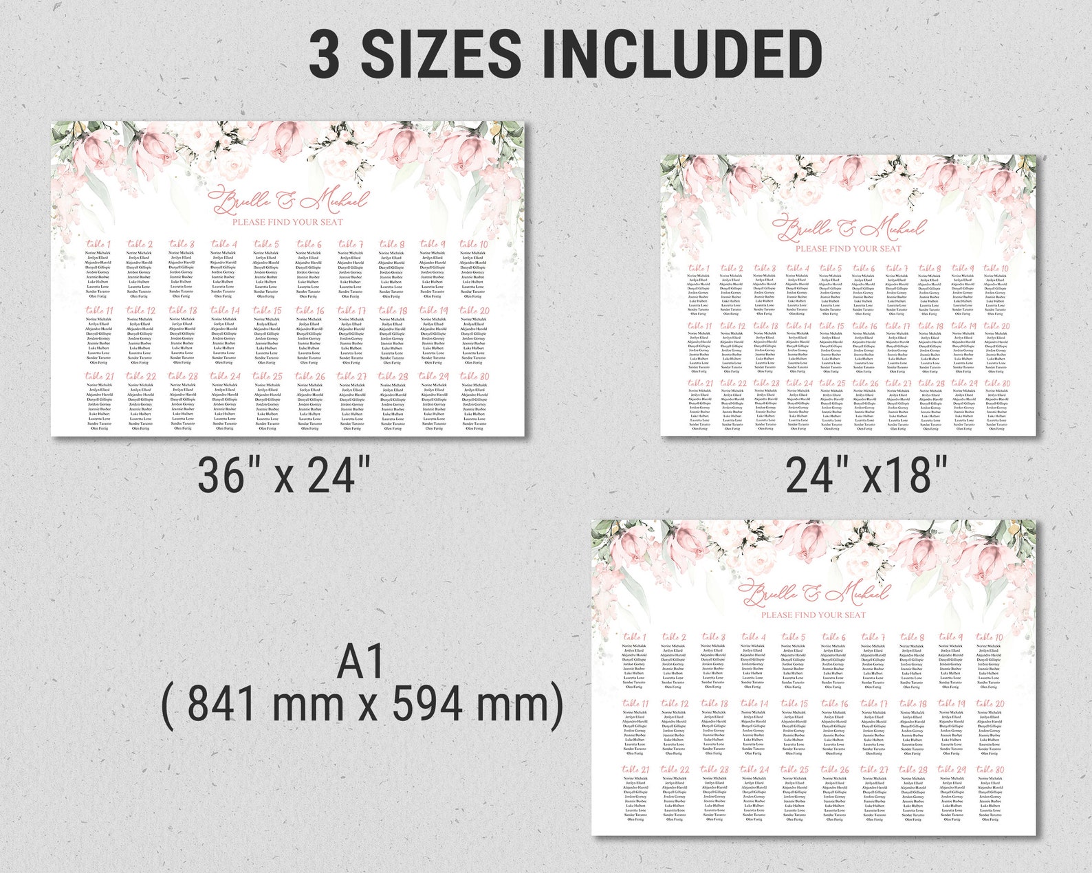Wedding Seating Chart, Wedding Seating Chart Template Printable ...