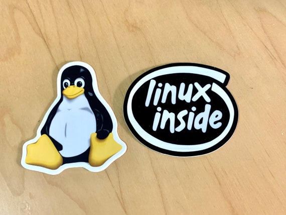 Linux Inside Tux Penguin Laptop Vinyl Open Source Sticker | Etsy