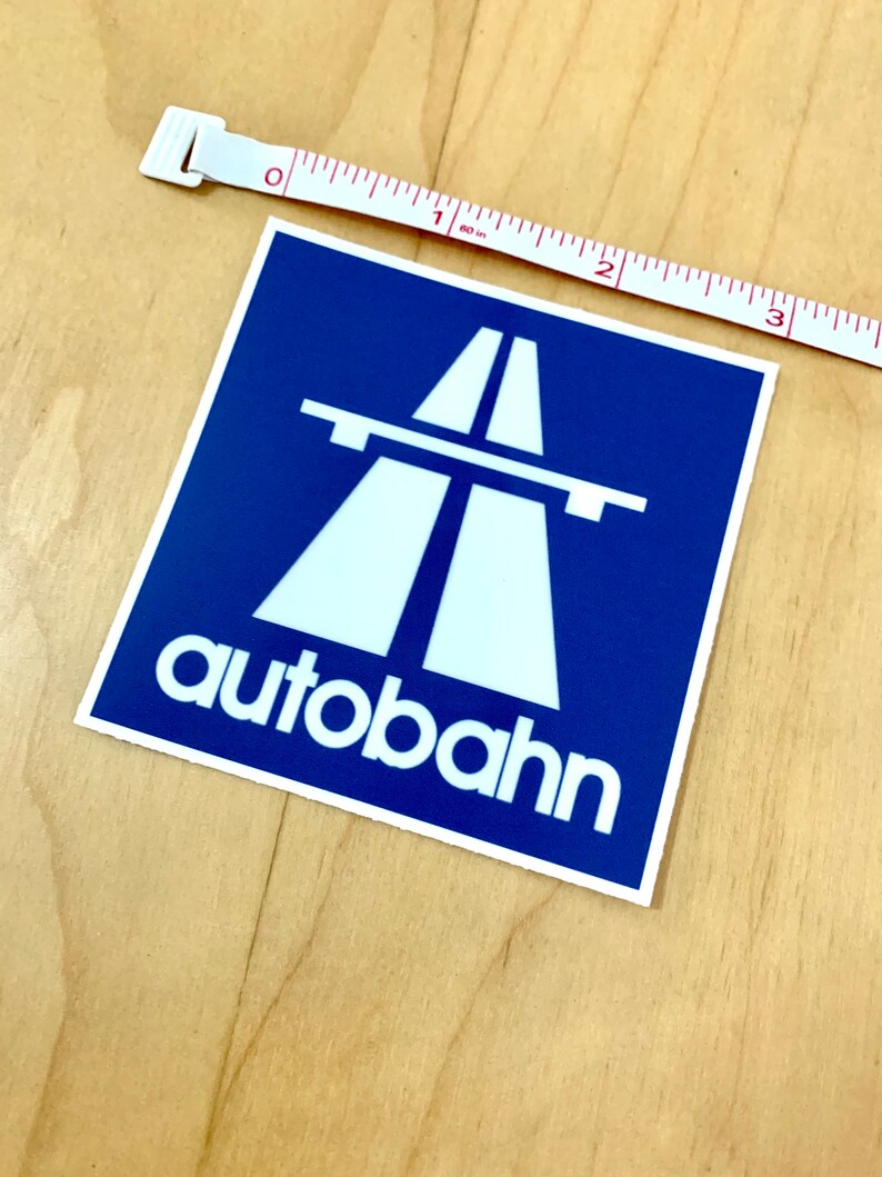 Autobahn Skateboard Vinyl Sticker 3' Inch Germany Motorway - Etsy