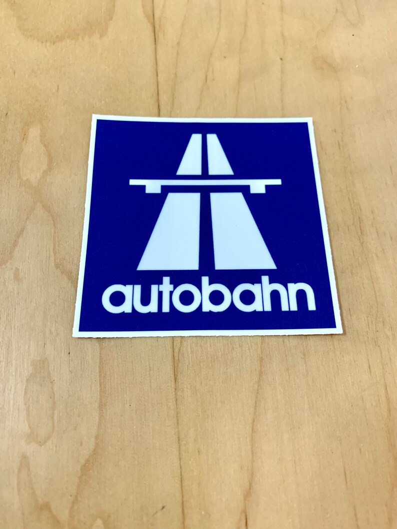 Autobahn Skateboard Vinyl Sticker 3' Inch Germany Motorway - Etsy