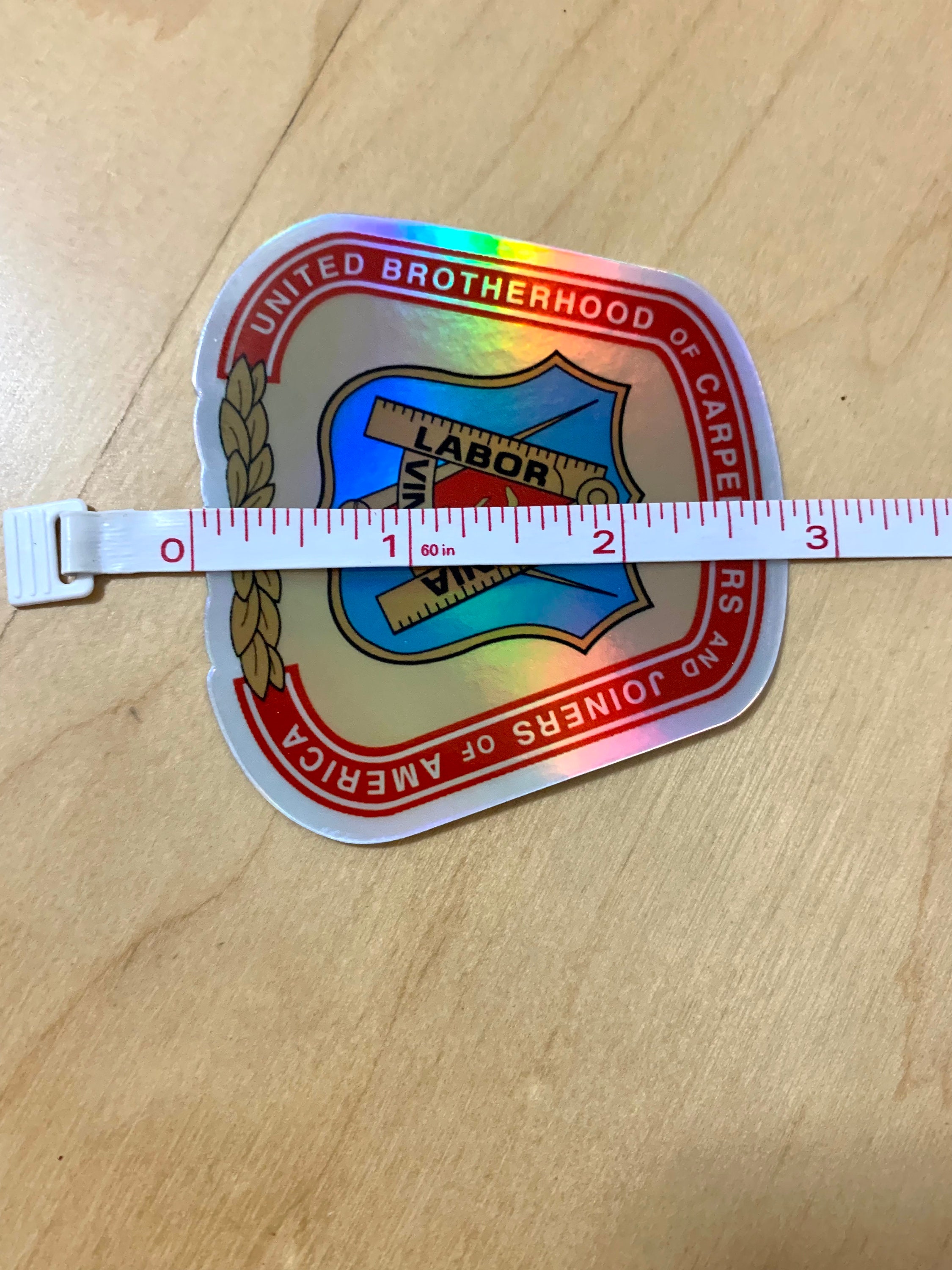 United Brotherhood Carpenters Sticker Holographic Vinyl Decal Labor ...