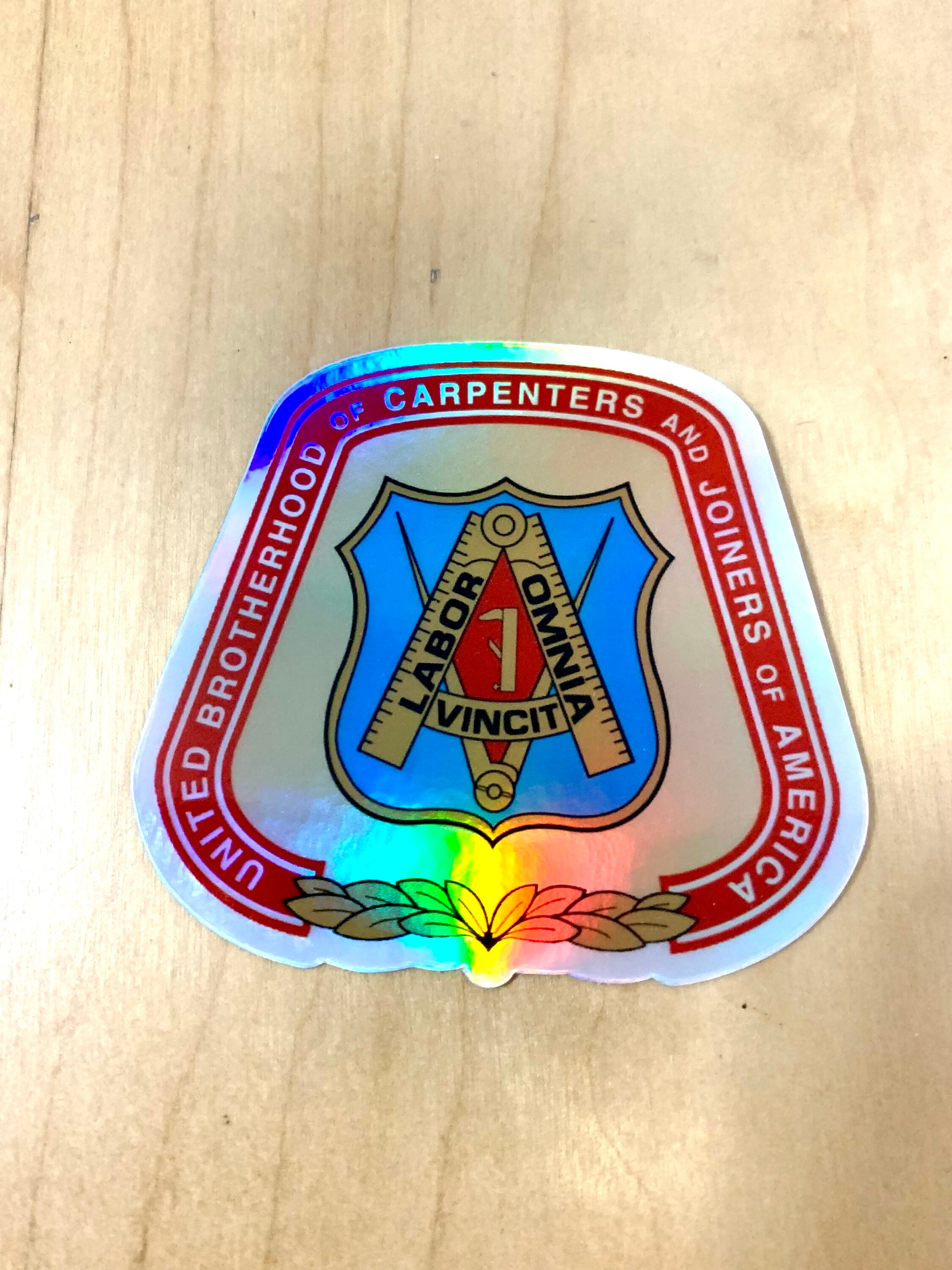 United Brotherhood Carpenters Sticker Holographic Vinyl Decal Labor ...