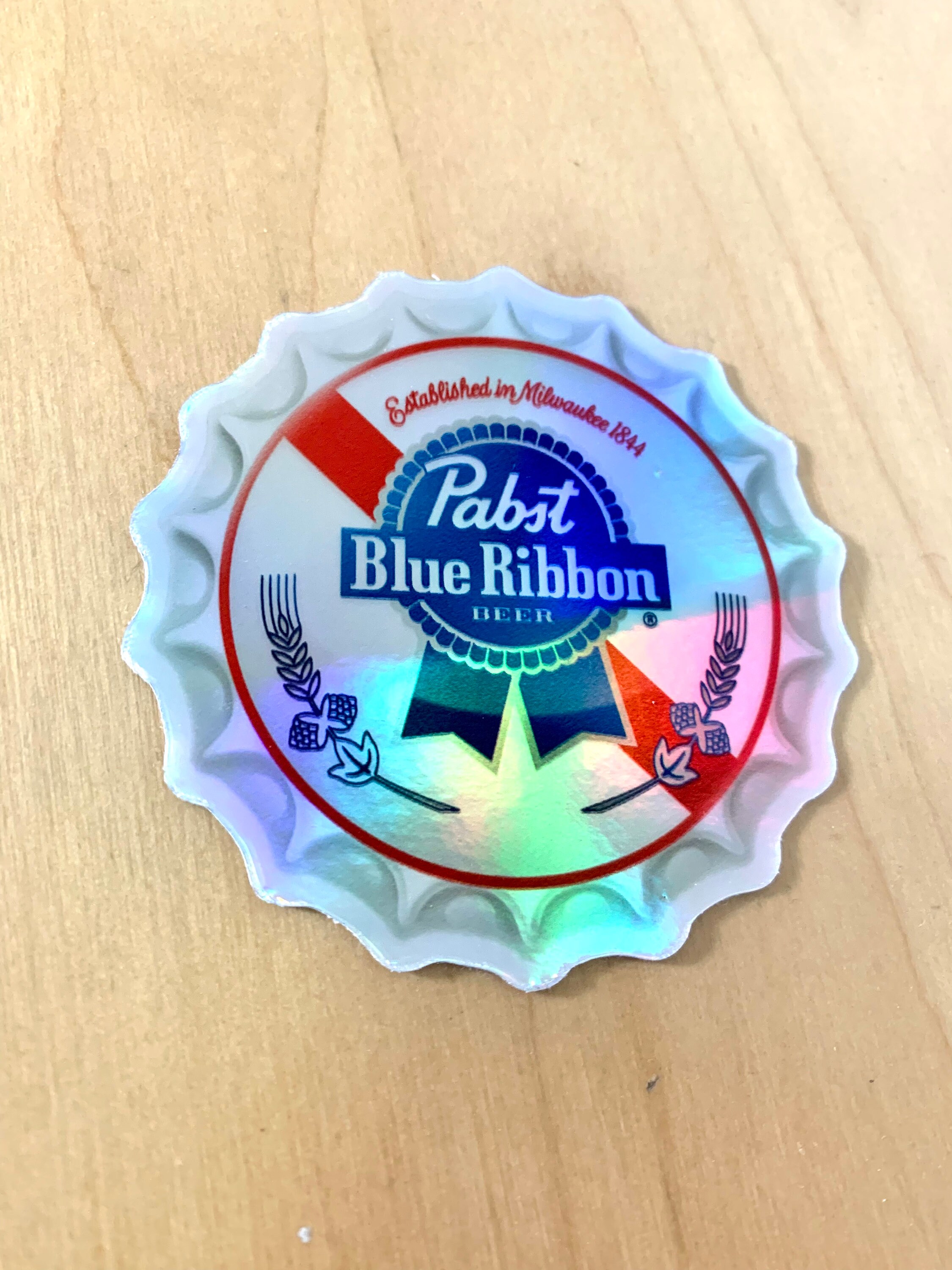 Beer Bottle Cap Sticker Holographic Vinyl Decal Shiny 3” Inch - Etsy
