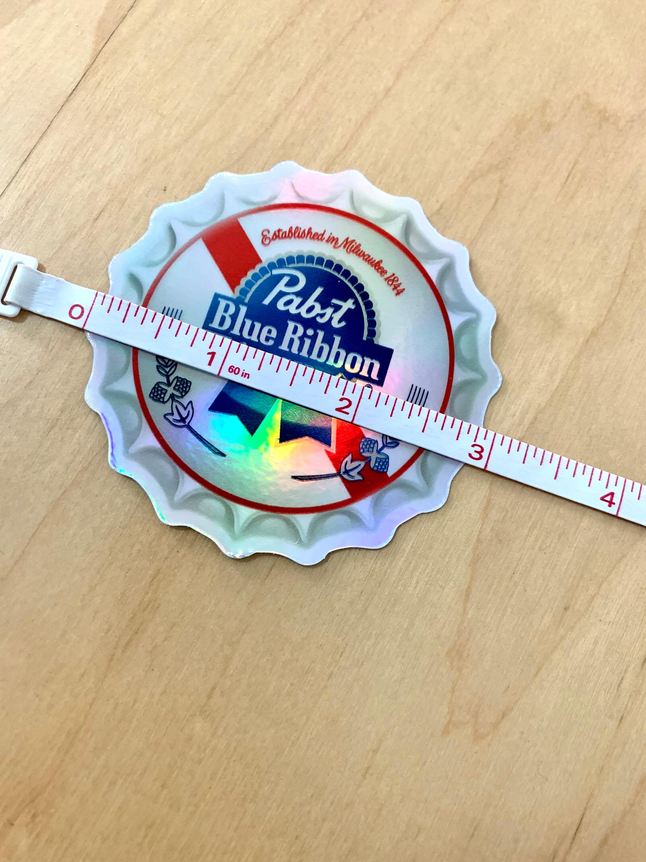 Beer Bottle Cap Sticker Holographic Vinyl Decal Shiny 3” Inch - Etsy