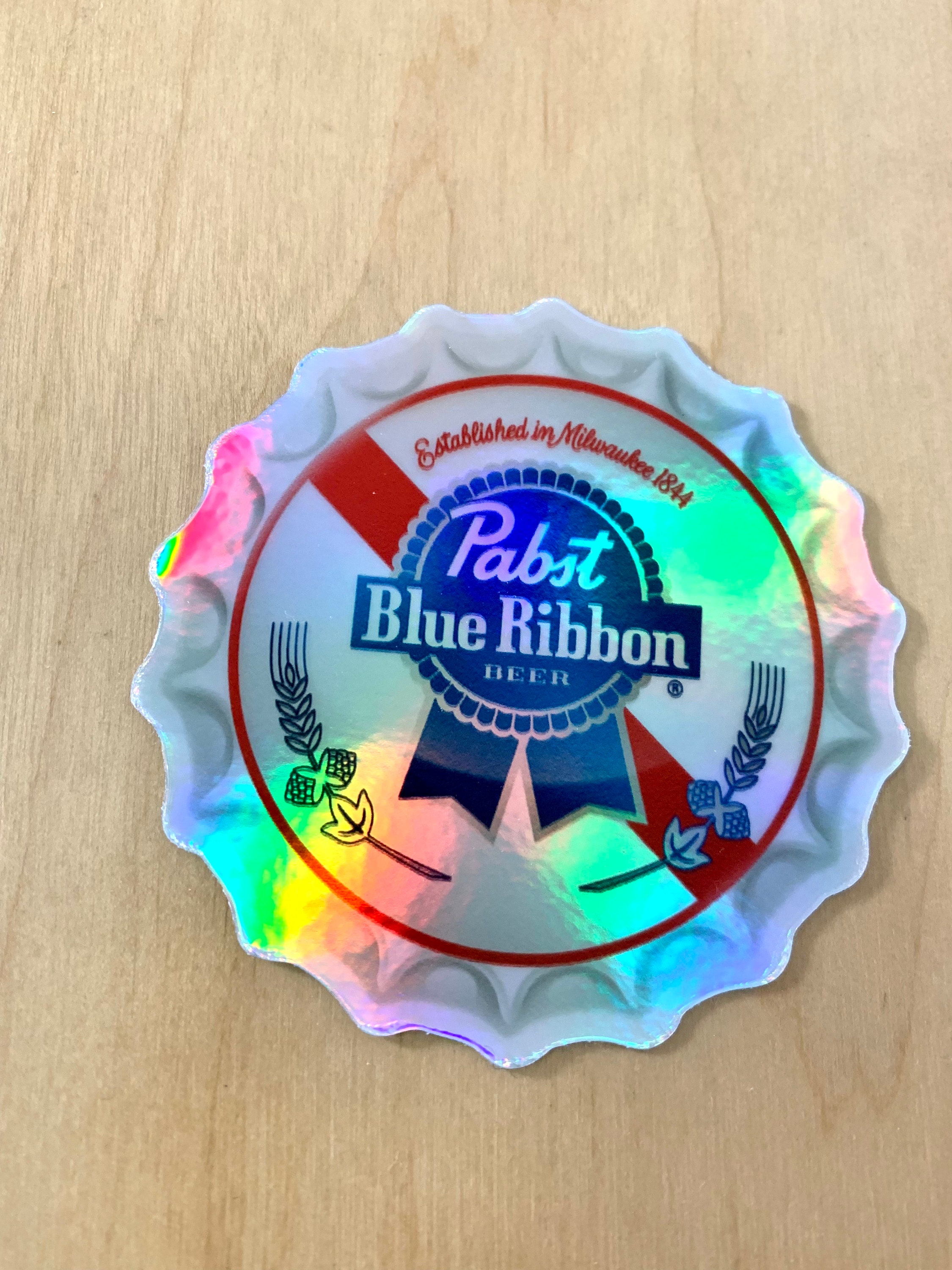 Beer Bottle Cap Sticker Holographic Vinyl Decal Shiny 3” Inch - Etsy