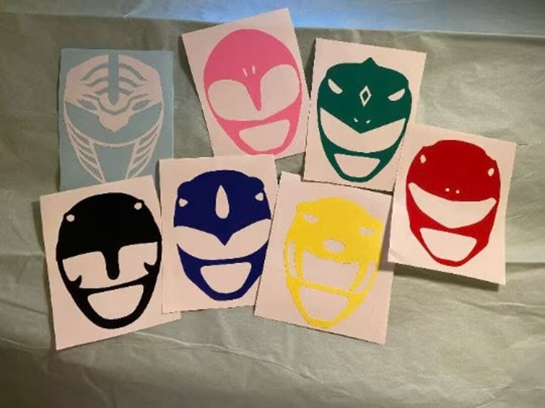 90's Power Ranger Inspired Decal Set of 7 - Etsy