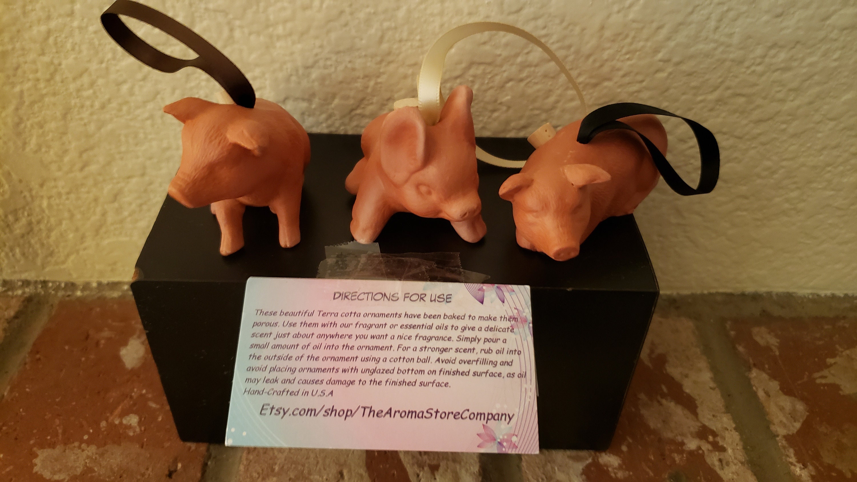 Terra Cotta Oil Diffuser: Cute Pigs - Etsy