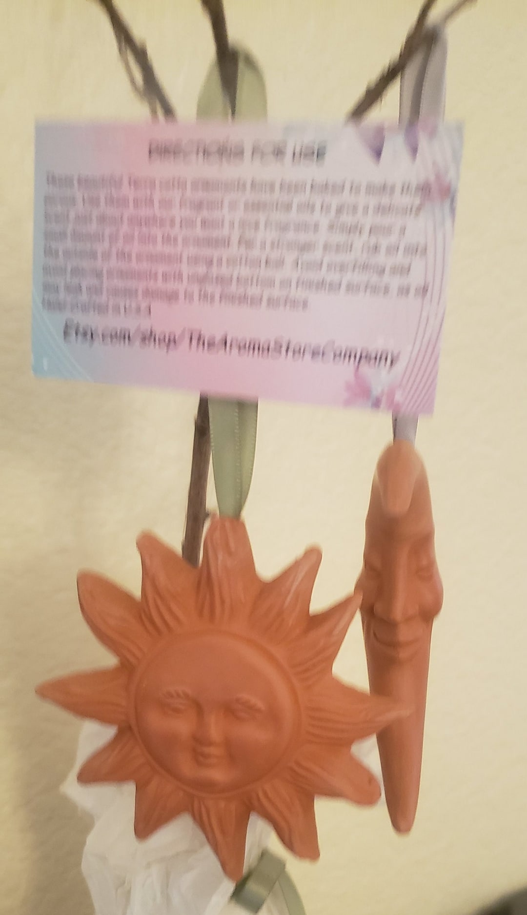 Terra Cotta Oil Diffuser-sunshine Sun and Moon (1 Sun and 1 Moon) - Etsy