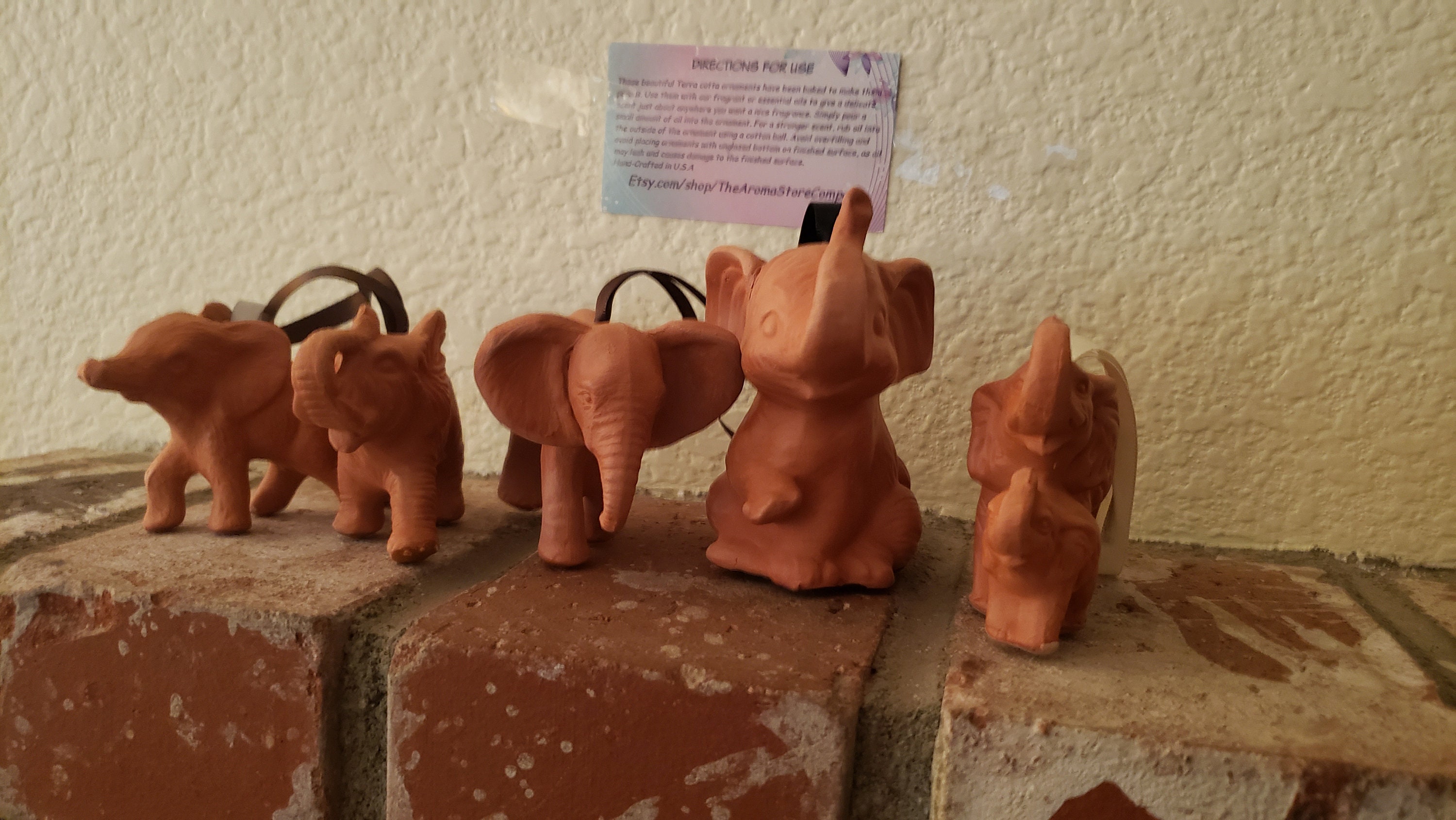 Terra Cotta Oil Diffuser: CUTE ELEPHANTS - Etsy