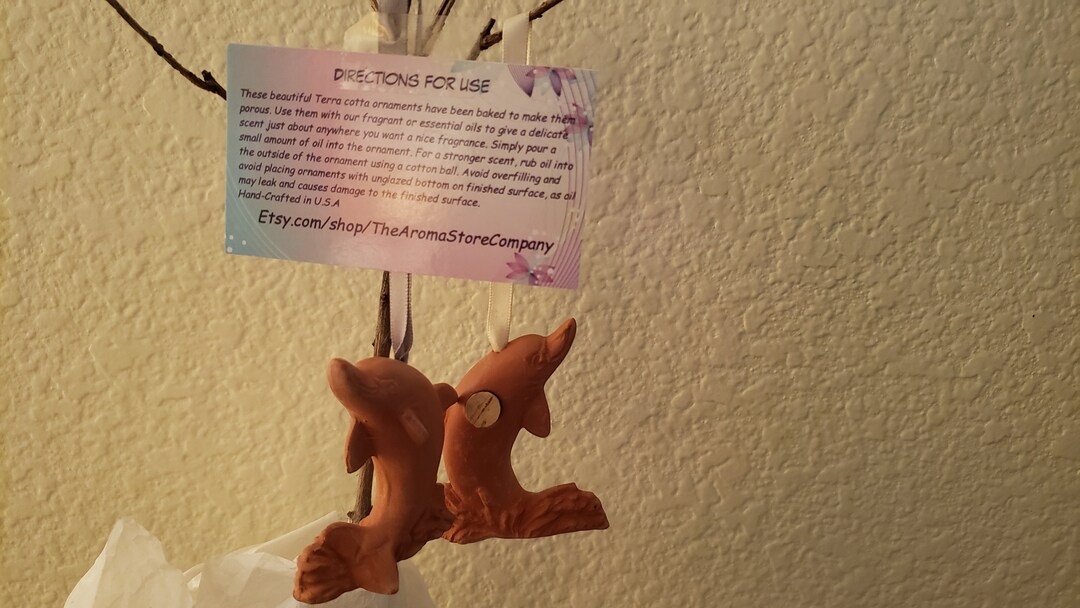 Terra Cotta Oil Diffuser-dolphin(set of 2 Cute Dolphins) - Etsy