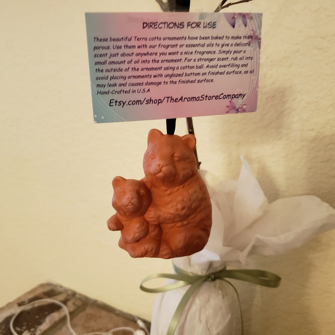 Terra Cotta Oil Diffuser- Bear(mama and Baby) - Etsy